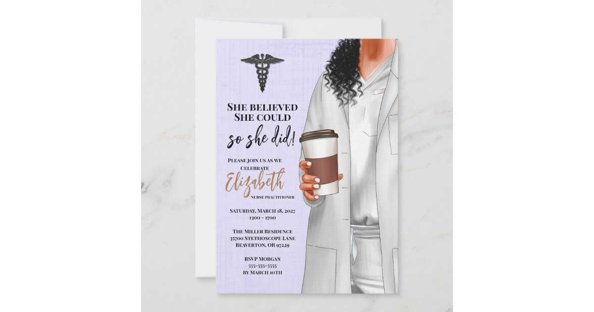 White Coat Medical School Graduation Invitation | Zazzle