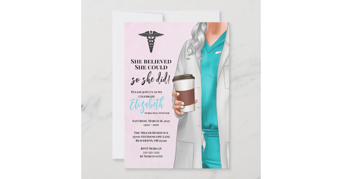 White Coat Medical School Graduation Invitation | Zazzle