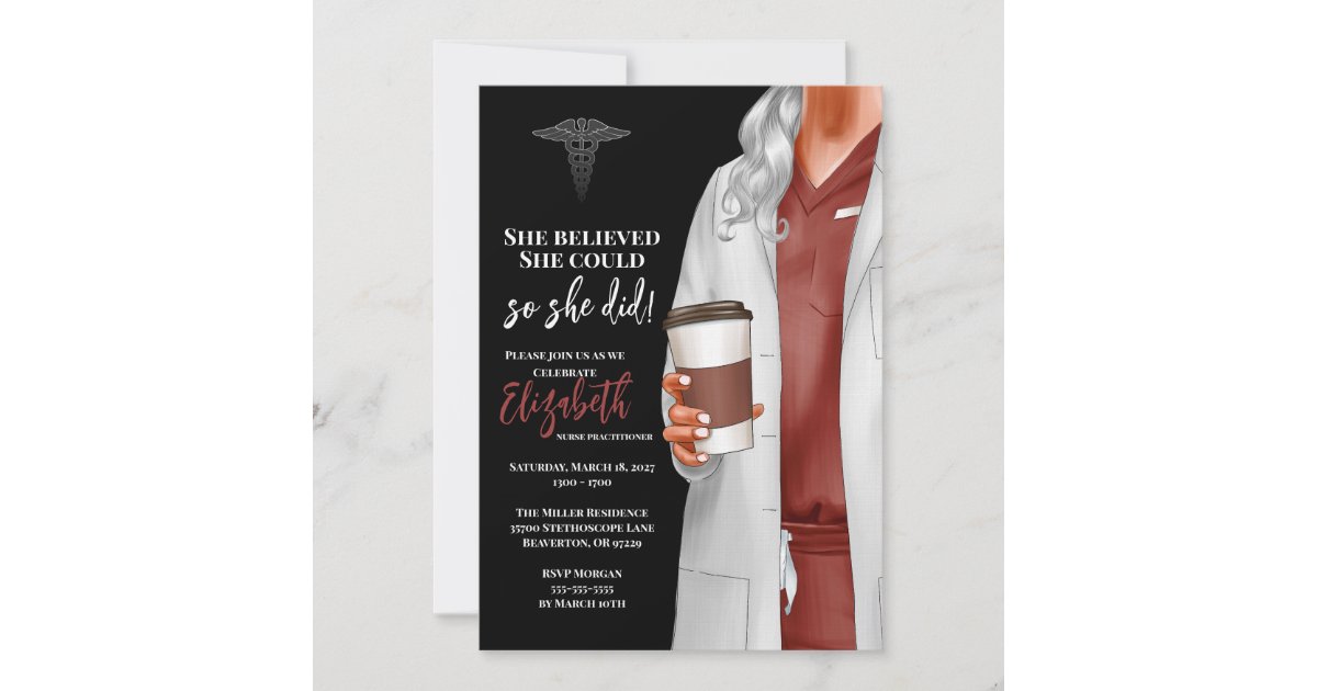 White Coat Medical School Graduation Invitation | Zazzle