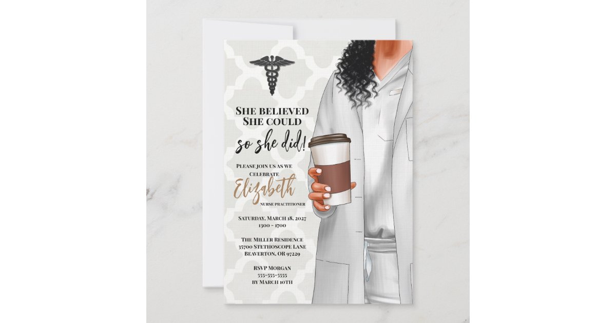 White Coat Medical School Graduation Invitation | Zazzle