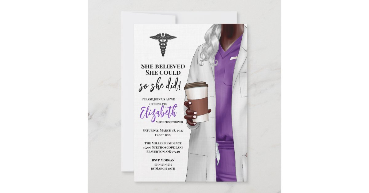 White Coat Medical School Graduation Invitation | Zazzle