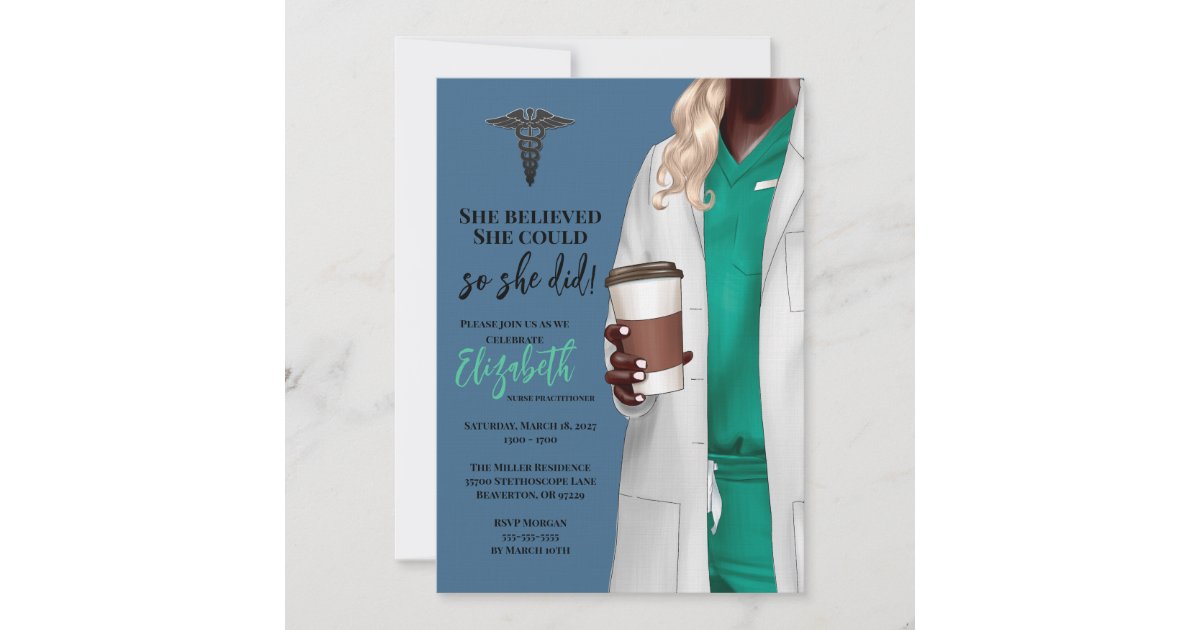 White Coat Medical School Graduation Invitation | Zazzle