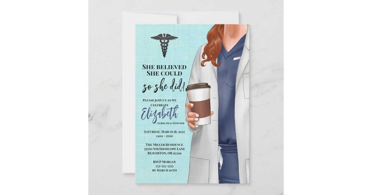 White Coat Medical School Graduation Invitation | Zazzle