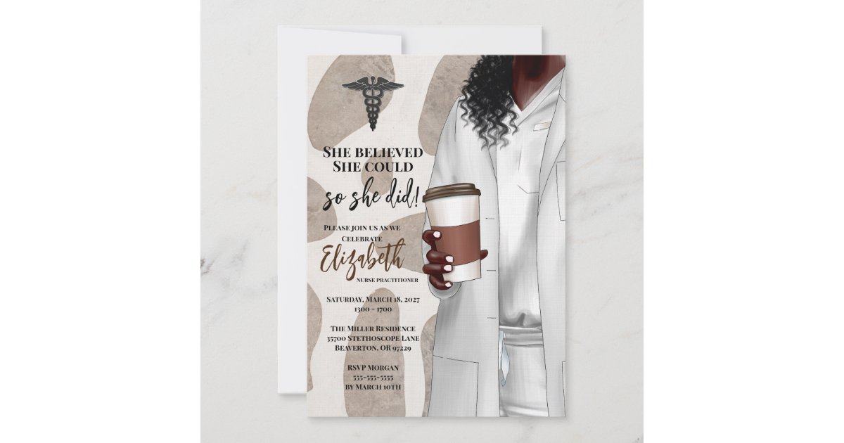 White Coat Medical School Graduation Invitation | Zazzle