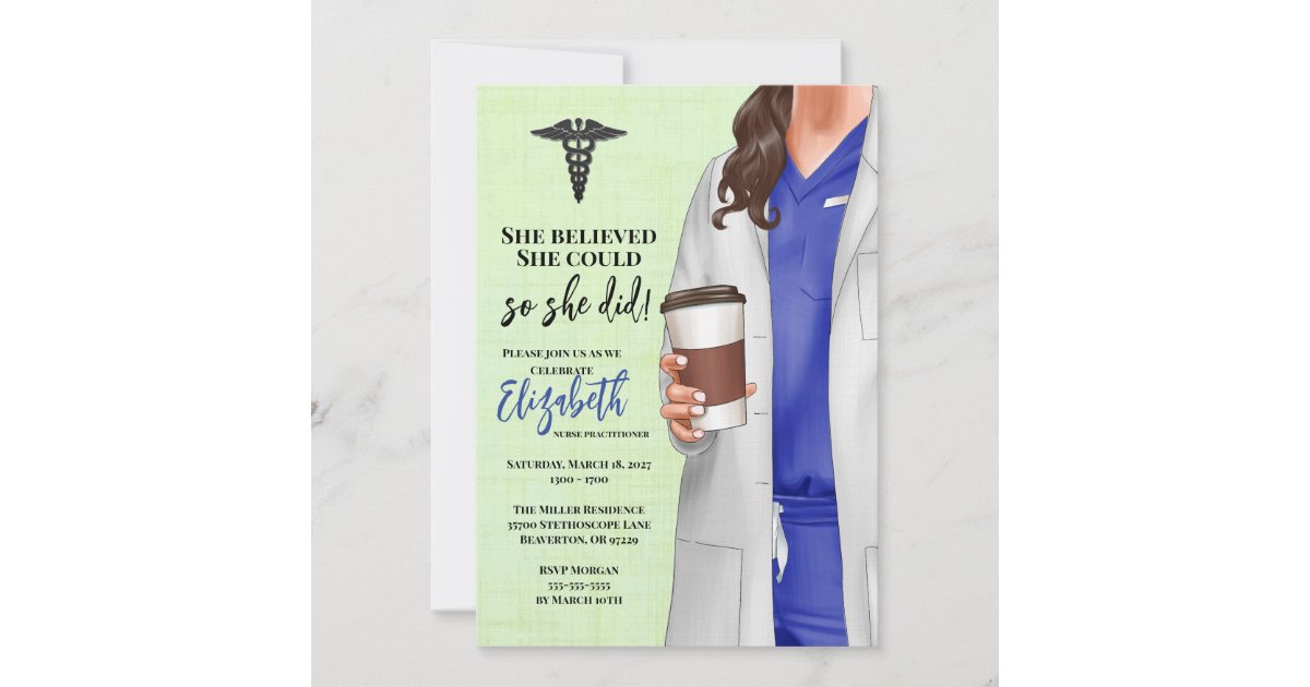 White Coat Medical School Graduation Invitation | Zazzle
