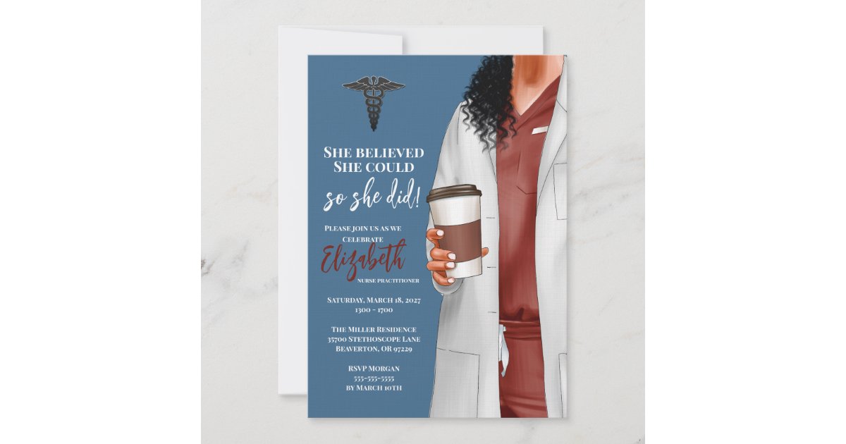 White Coat Medical School Graduation Invitation | Zazzle