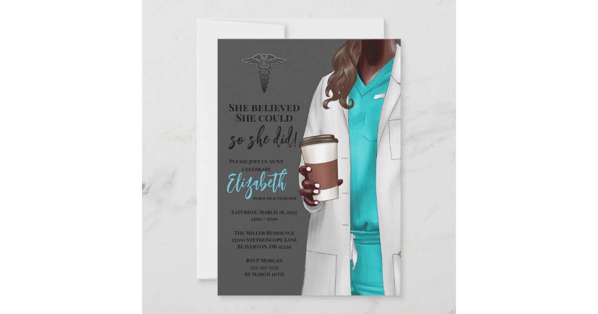 White Coat Medical School Graduation Invitation | Zazzle