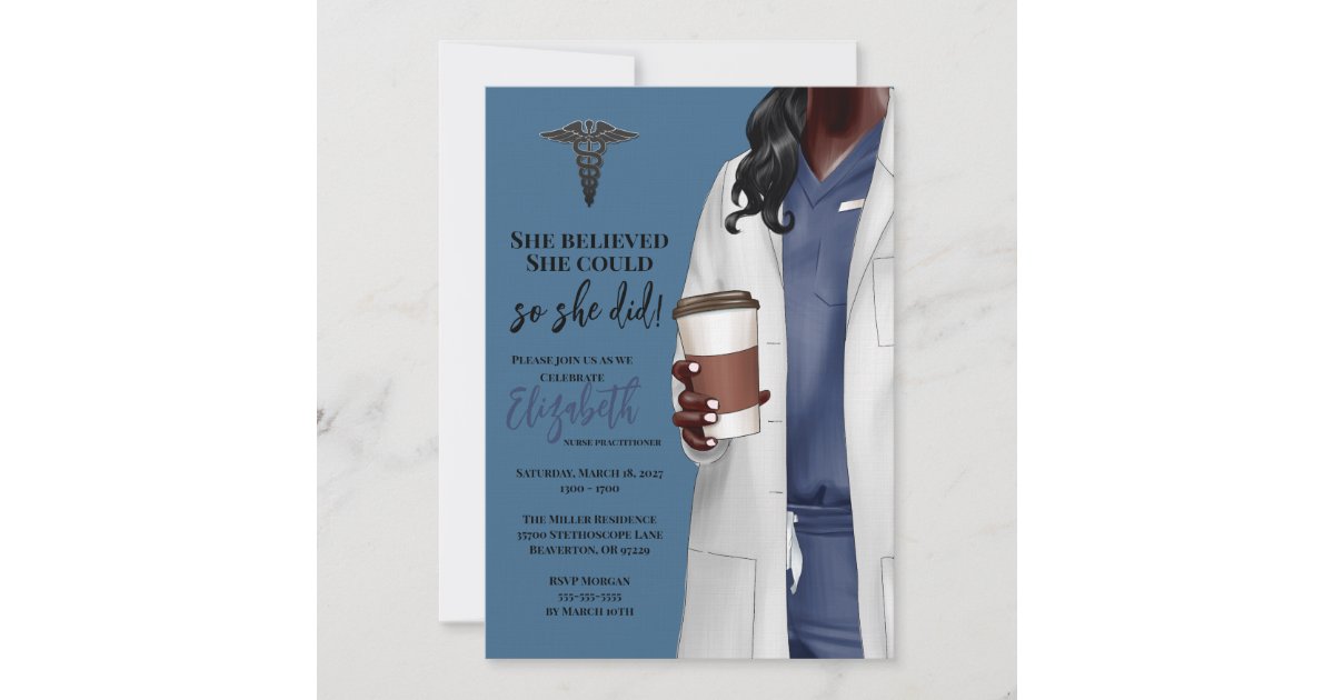 White Coat Medical School Graduation Invitation | Zazzle