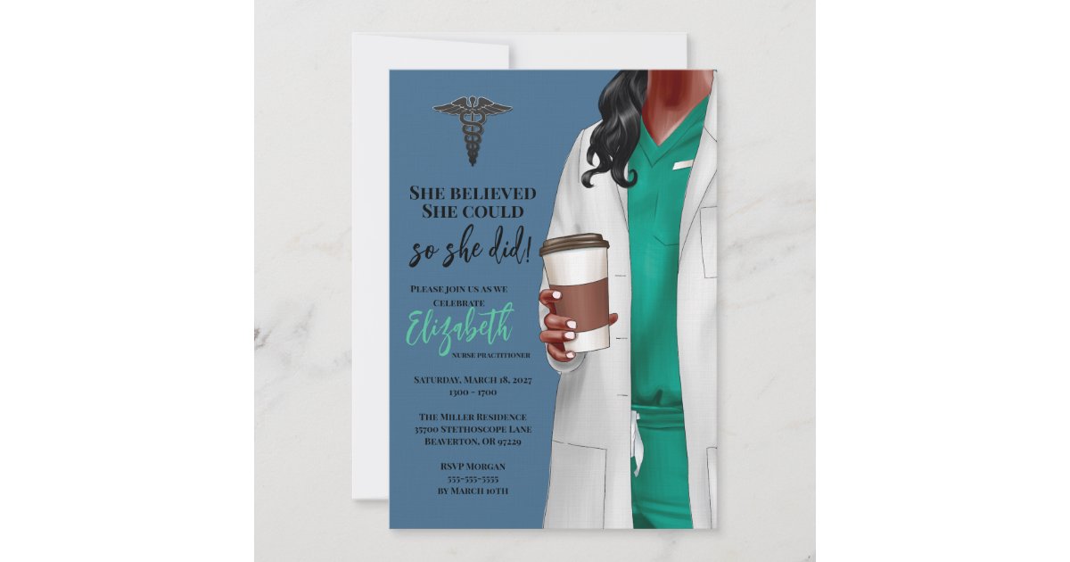 White Coat Medical School Graduation Invitation | Zazzle