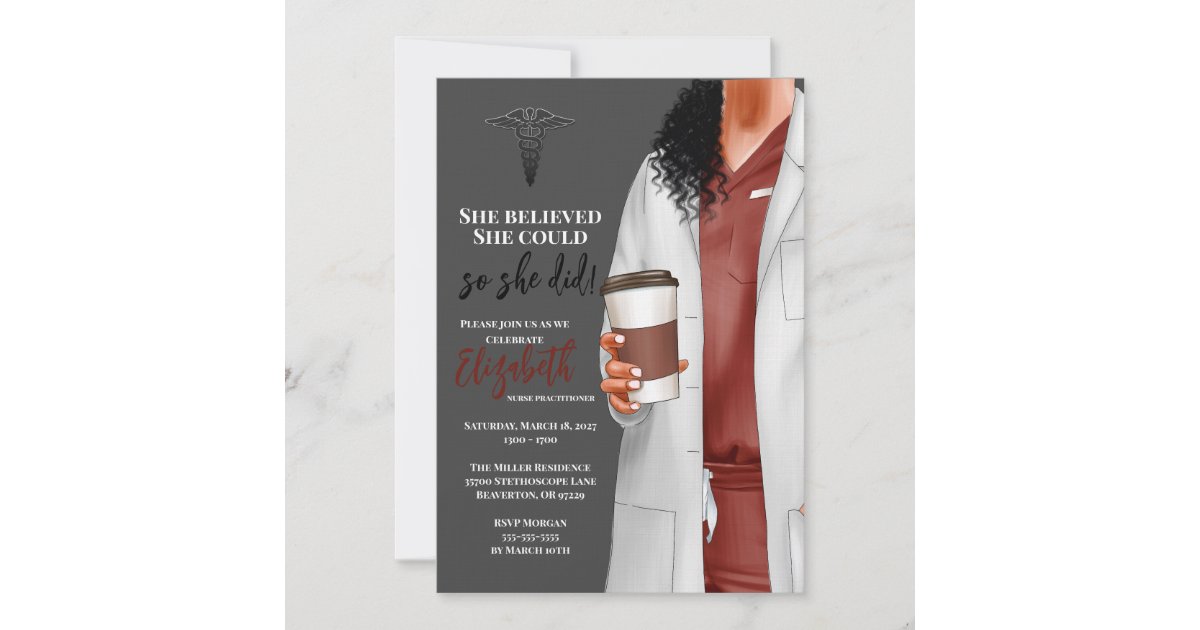 White Coat Medical School Graduation Invitation | Zazzle