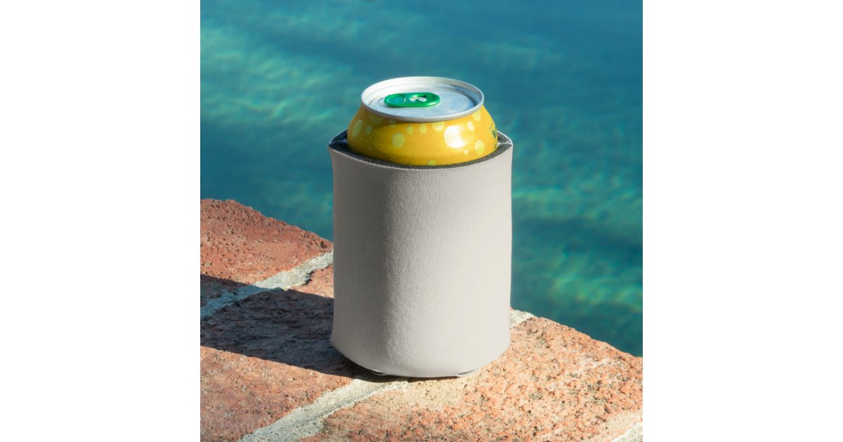 White Coffee Solid Color Can Cooler | Zazzle
