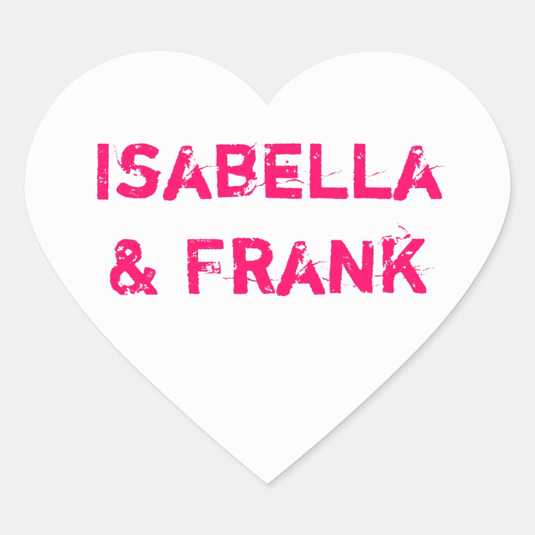 White Conversation Heart Heart Sticker | Zazzle