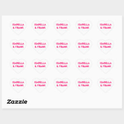 White Conversation Heart Heart Sticker | Zazzle