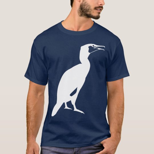 White Cormorant Bird Graphic T-Shirt | Zazzle.com