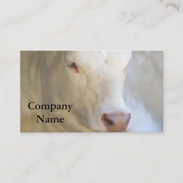 White Cow Business Cards | Zazzle
