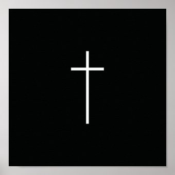 White cross poster | Zazzle