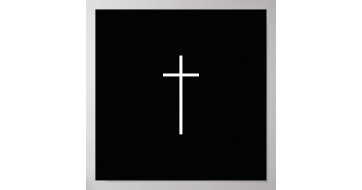 White cross poster | Zazzle