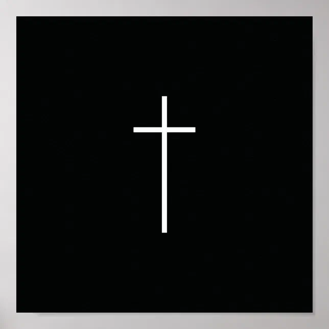 White cross poster | Zazzle