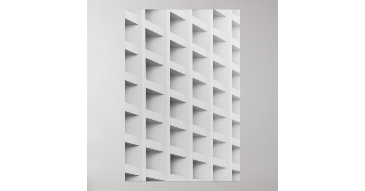 White cubby shelf poster | Zazzle