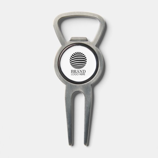 White Custom Business Logo Company Corporate Divot Tool | Zazzle