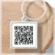White | Custom QR Code Scannable Keychain | Zazzle
