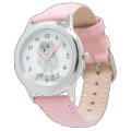 White Cute Owl Numbers Watch | Zazzle