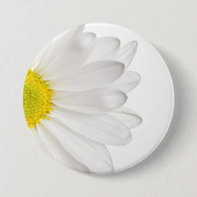 White Daisy Flower Background Customized Daisies Button | Zazzle