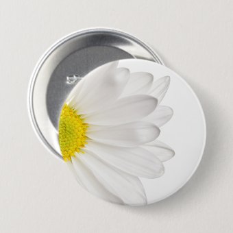 White Daisy Flower Background Customized Daisies Button | Zazzle
