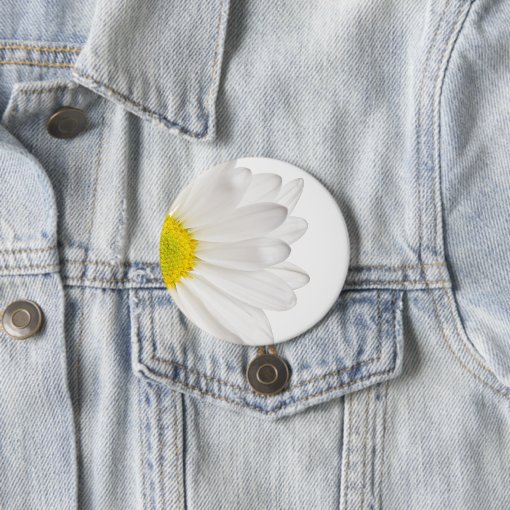 White Daisy Flower Background Customized Daisies Button | Zazzle