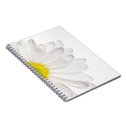 White Daisy Flower Background Customized Daisies Notebook | Zazzle