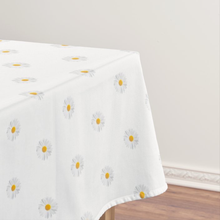 white daisy tablecloth | Zazzle.com