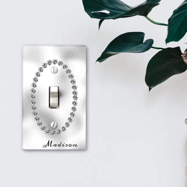 White Diamond Bling Sparkle Light Switch Cover | Zazzle