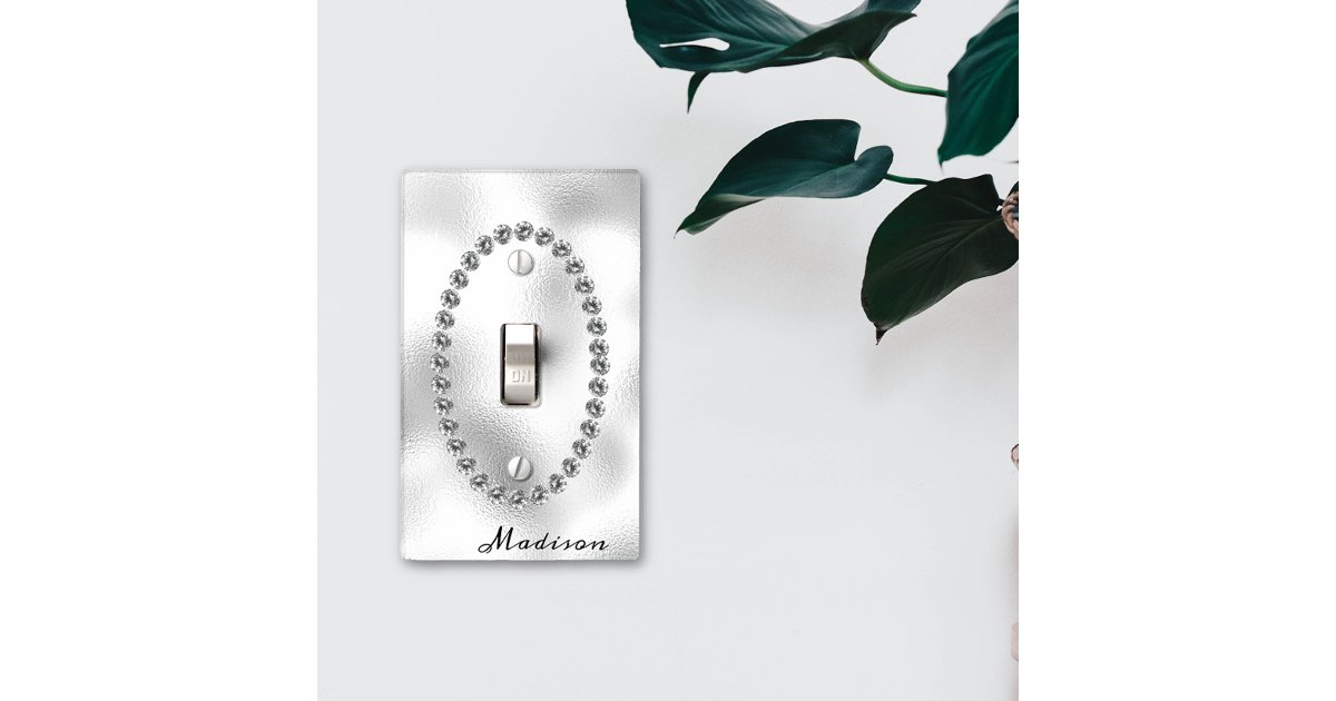 White Diamond Bling Sparkle Light Switch Cover | Zazzle