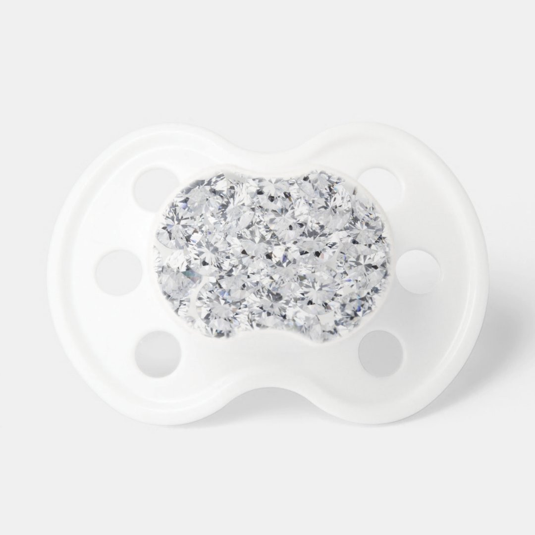 White Diamonds pacifier | Zazzle