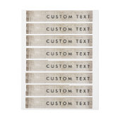 White Distressed Wood Look Wrap Around Labels | Zazzle
