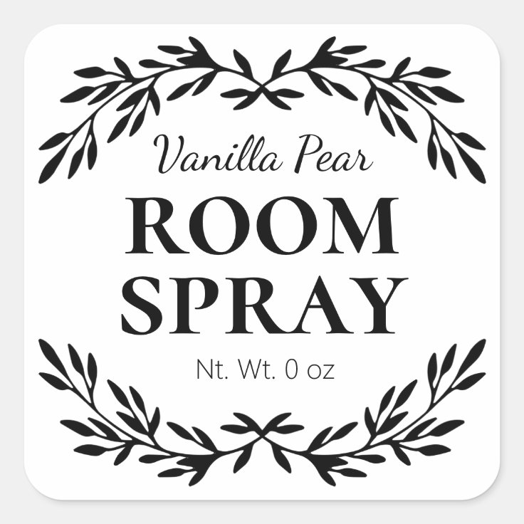 White DIY Room Spray Labels | Zazzle