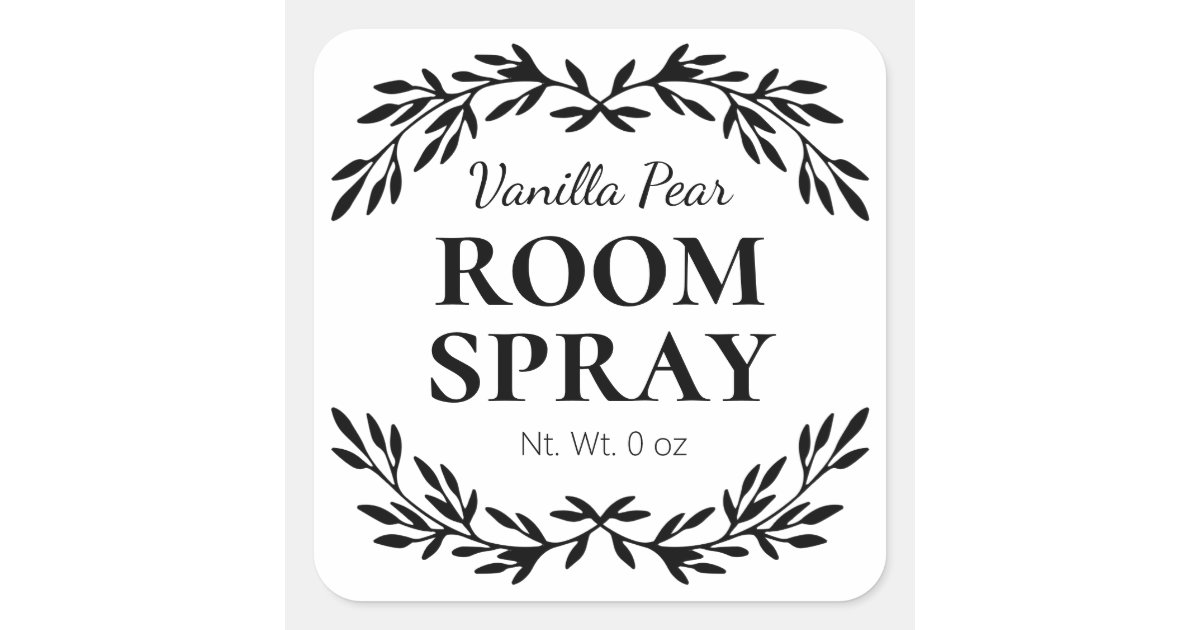 White DIY Room Spray Labels | Zazzle