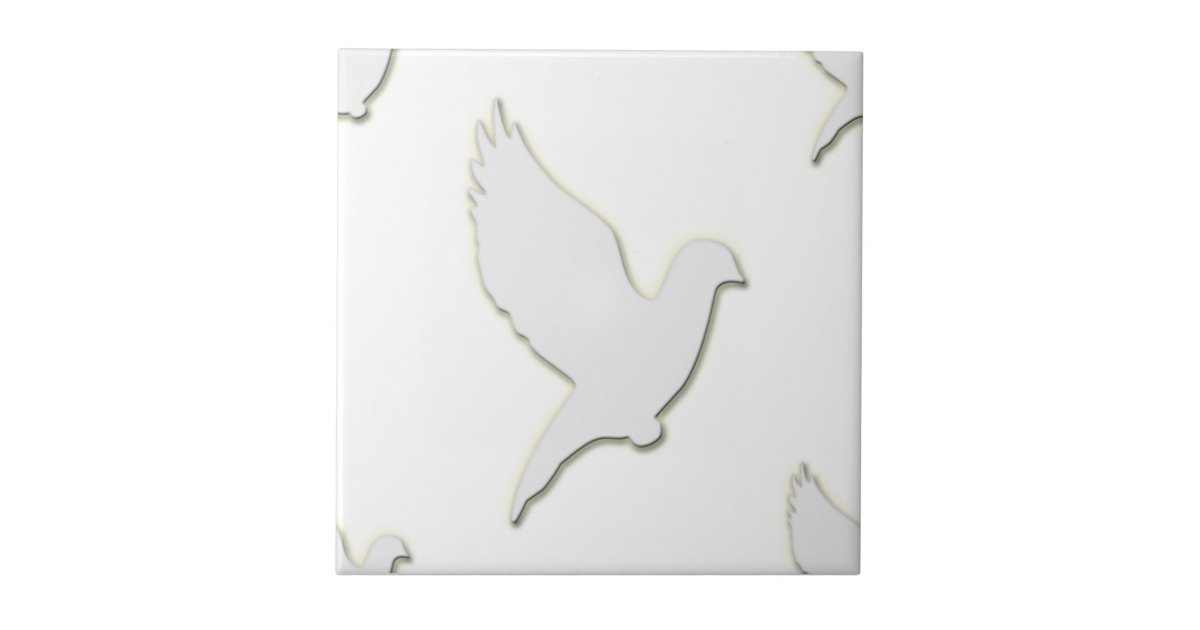 White Dove Ceramic Tile | Zazzle