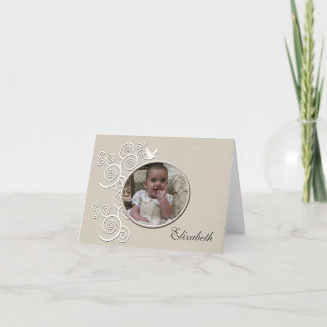 White Dove Religious Photo Notecard | Zazzle