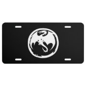 White Dragon aluminum car license plate | Zazzle