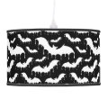 White Drippy Vampire Bats on Black Nu Goth Gothic Hanging Lamp | Zazzle
