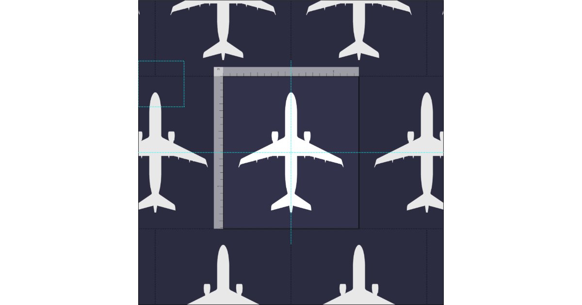 White E175 Jet Airplane Pattern on Navy Blue Fabric | Zazzle