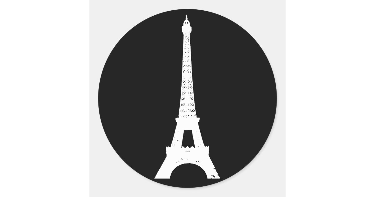 White Eiffel Tower Sticker | Zazzle