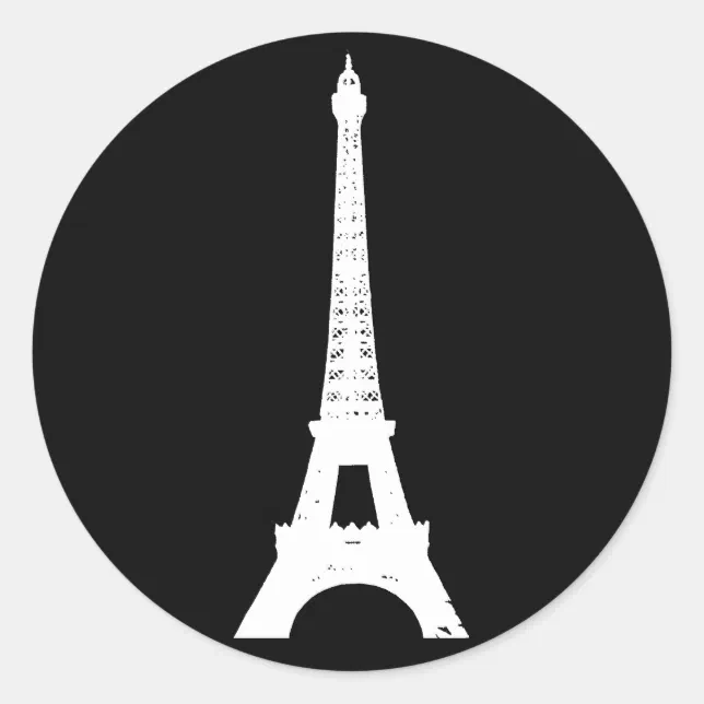 White Eiffel Tower Sticker | Zazzle