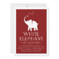 White Elephant Gift Exchange Party Invitation | Zazzle