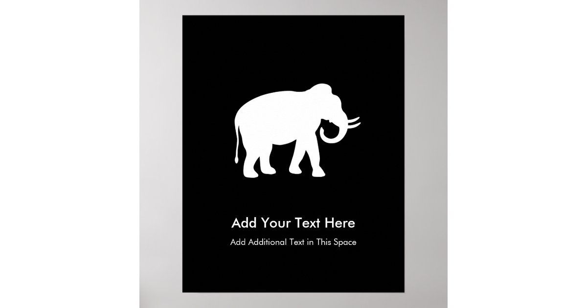 White Elephant Gift Exchange Party Poster | Zazzle