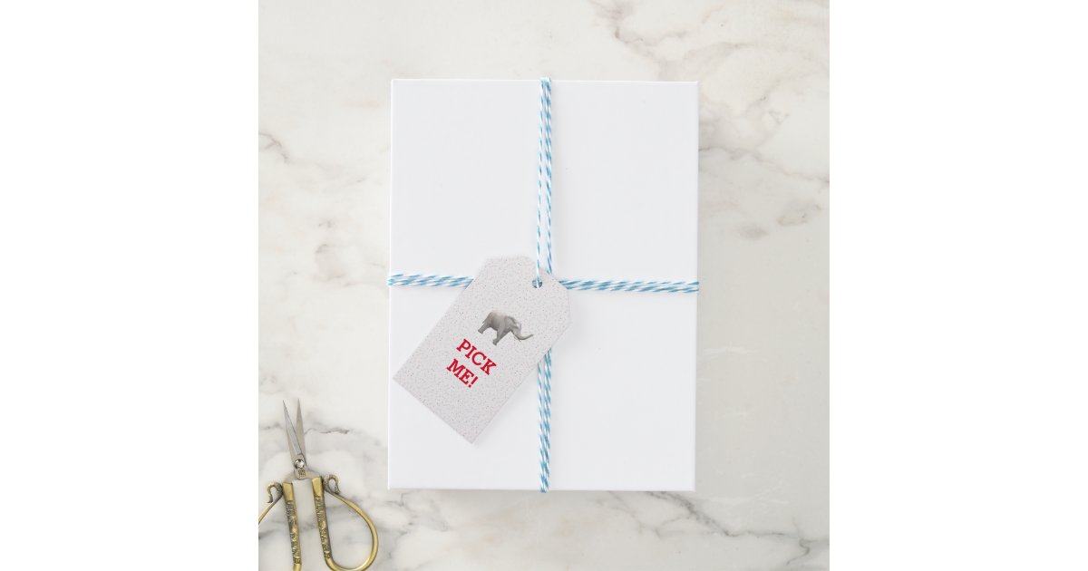 White Elephant Gift Tag | Zazzle