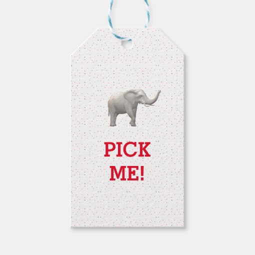 White Elephant Gift Tag | Zazzle