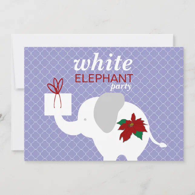White Elephant Party Invitation | Zazzle