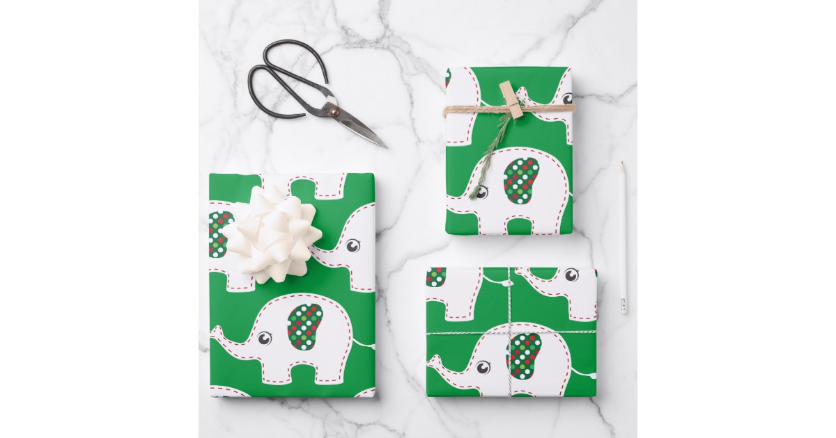 White elephant wrapping paper sheets | Zazzle
